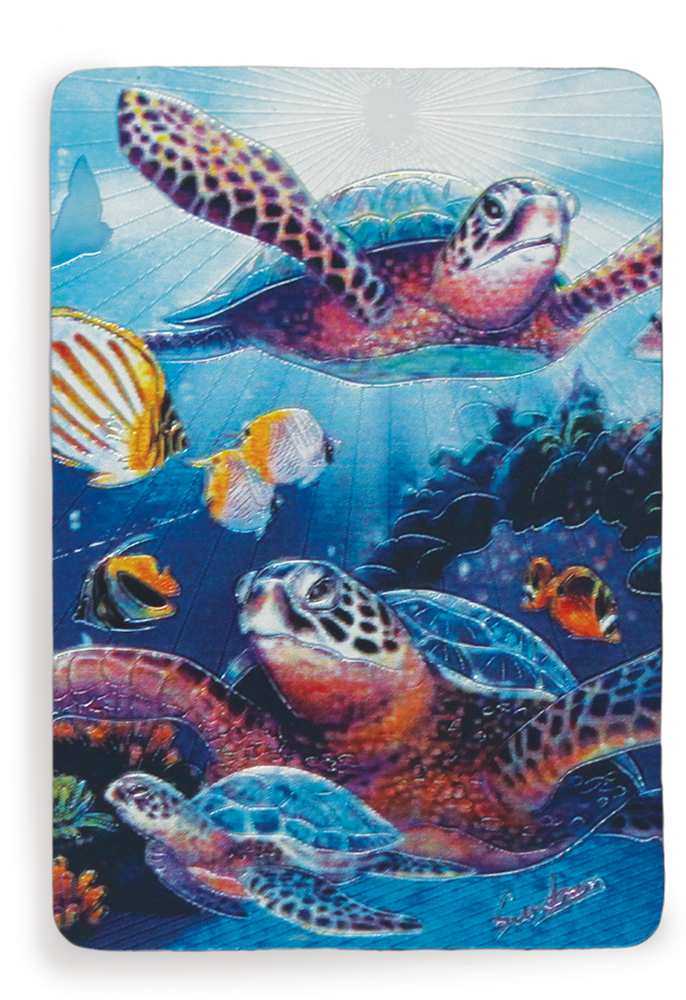 Foil Magnet Turtles in Light - Welcome to the Islands