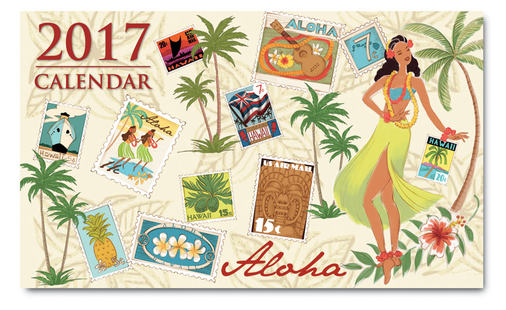 2017 Pocket Calendars Stamped with Aloha - Welcome to the Islands