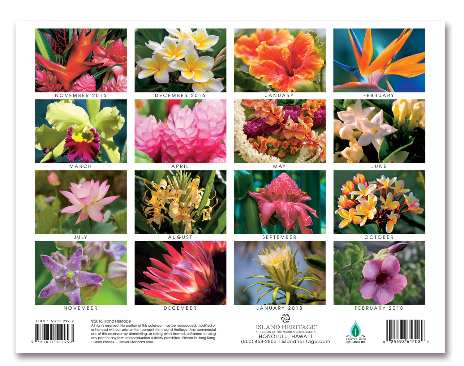 2017 Trade Calendars Flowers of Hawaii - Welcome to the Islands