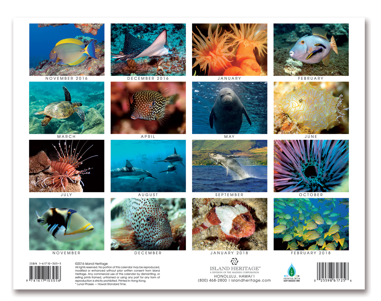 2017 Trade Calendars Marine Life - Welcome to the Islands